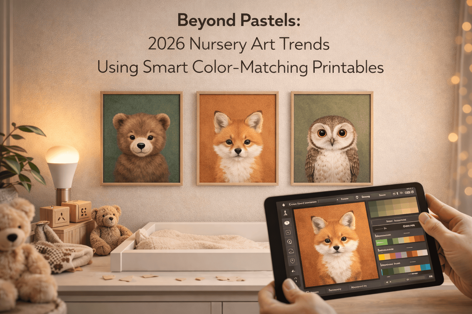 Beyond Pastels: 2026 Nursery Art Trends Using Smart Color-Matching ...